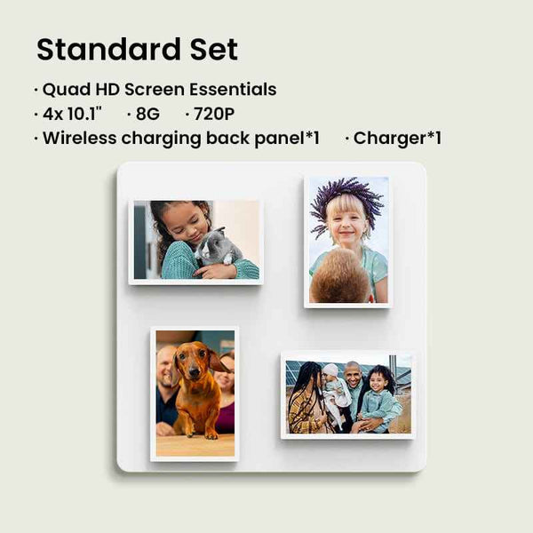 Pintab 2K Magnetic Digital Frame Set | Wireless Wall-Mount Gallery Wall ...